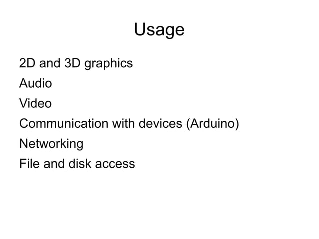 Processing and Arduino | PPT