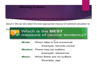 Processing and presenting data | PPTX