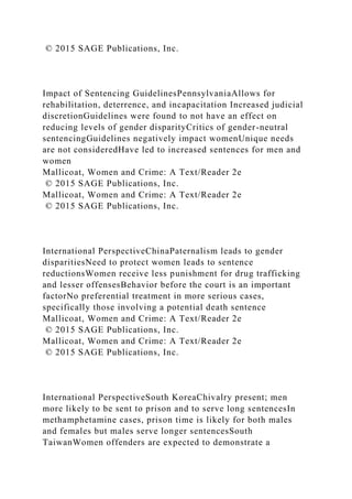 PROCESSING AND SENTENCING OF FEMALE OFFENDERSSECTION I.docx | Crime ...