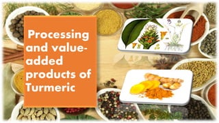 Processing and value added products of Turmeric and Ginger | PPTX
