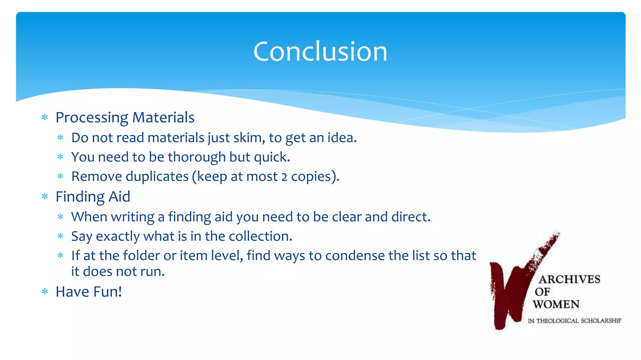 Processing Archives | PPT