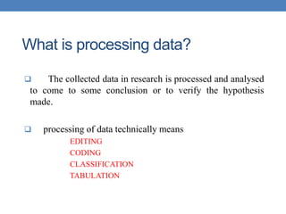 Processing data | PPT