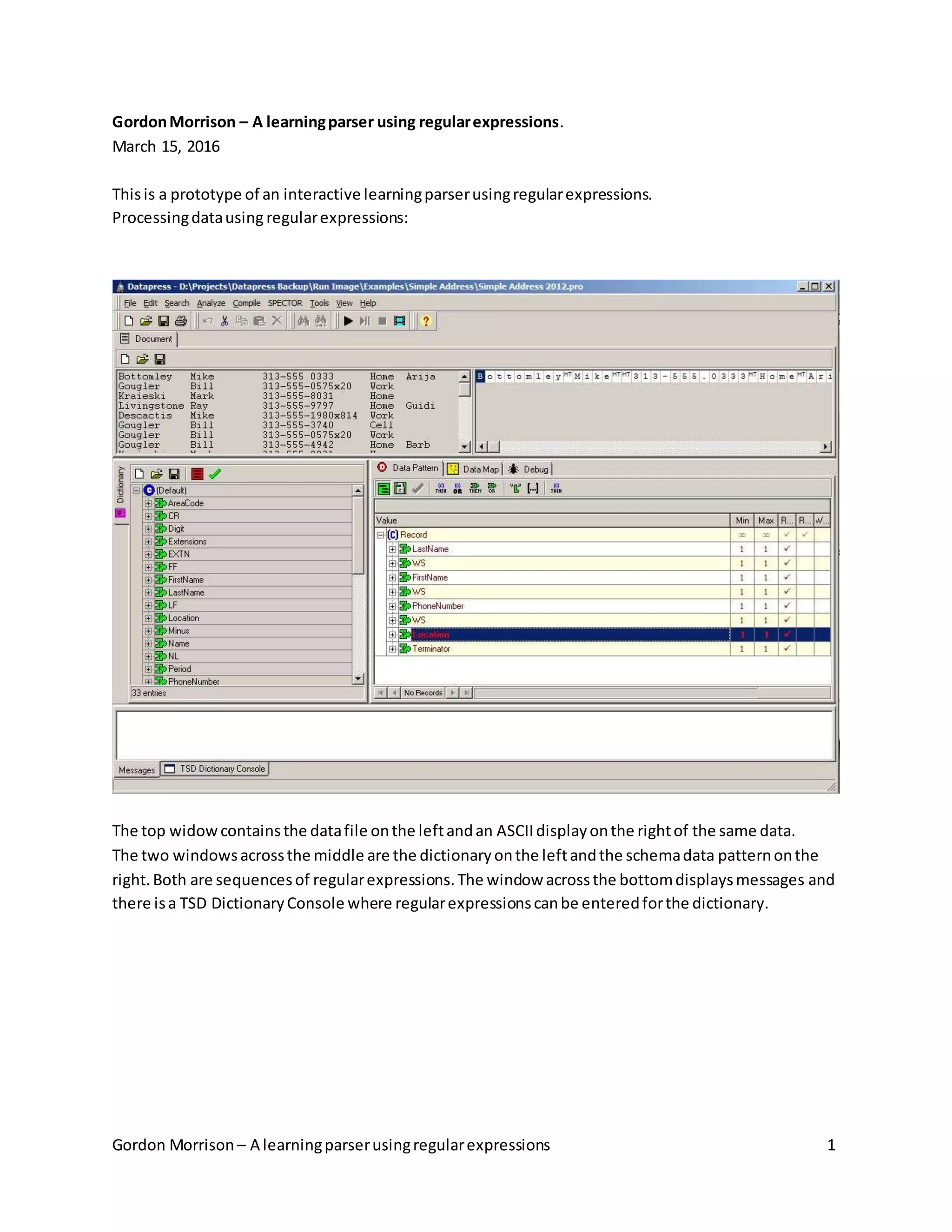 Processing data using regular expressions | PDF