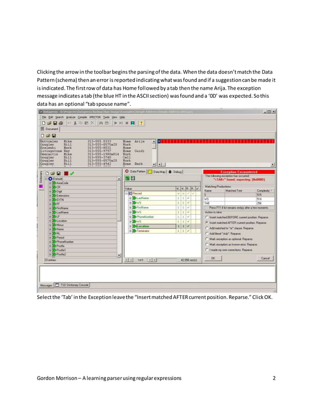 Processing data using regular expressions | PDF