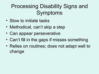 Processing Disorders And Auditory Processing Disorders | PPT