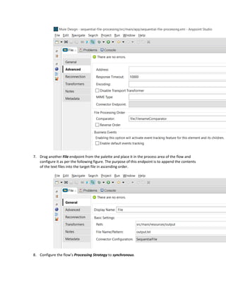Processing files sequentially in mule | PDF