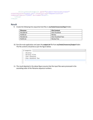 Processing files sequentially in mule | PDF