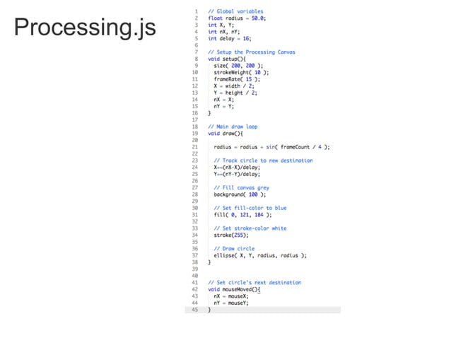 Processing.js vs. three.js