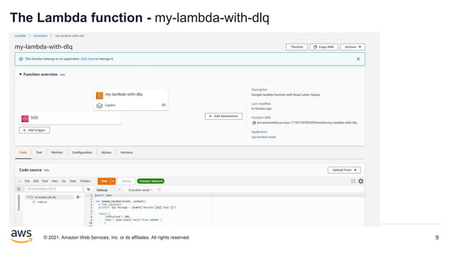Processing messages in a sqs with lambda function | PPT