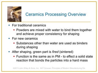 Processing of ceramics and cermets | PPTX