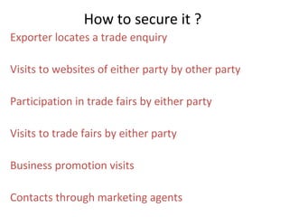 Processing of export order on 4 09 12 | PPT