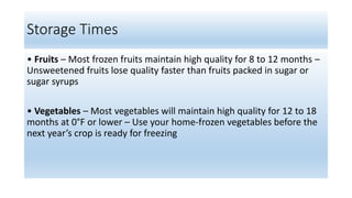 Processing of fruits and vegetables | PPTX