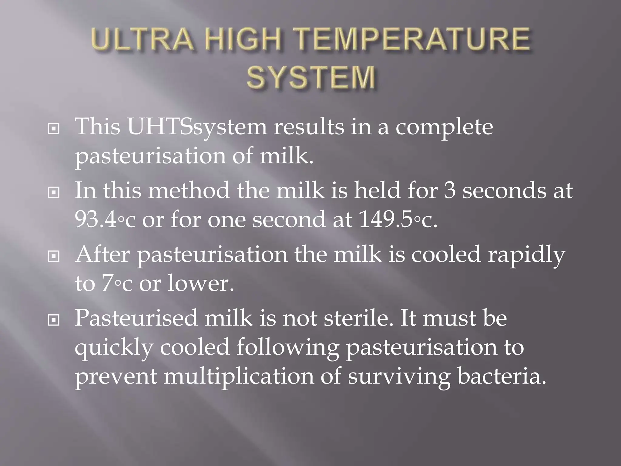 Processing of Milk - Clarification,Pasteurization | PPTX