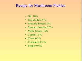 Processing of mushrooms | PPTX