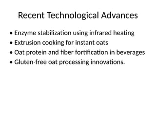 Processing of oats: Structure, composition and milling | PPTX