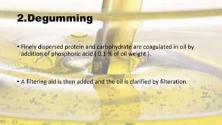 Processing of oil and fat | PPTX