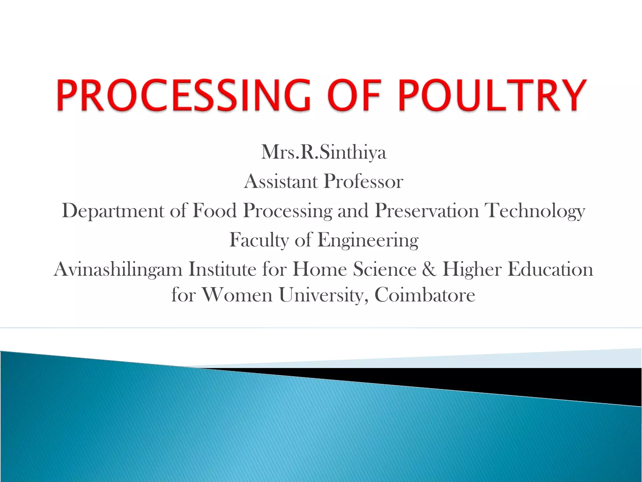 Processing of poultry | PPT