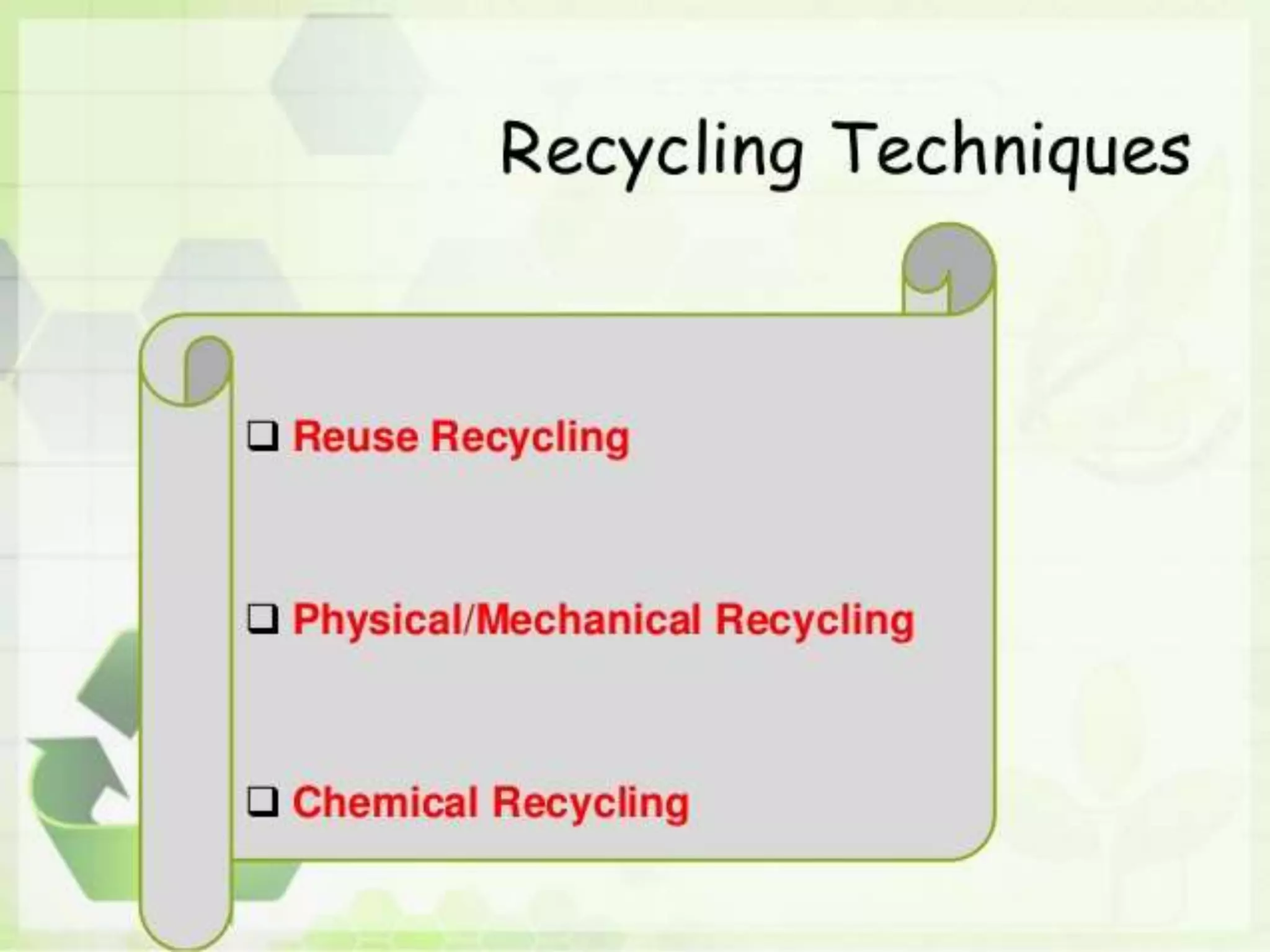 Processing of recycling of packaging materials ppt | PPTX