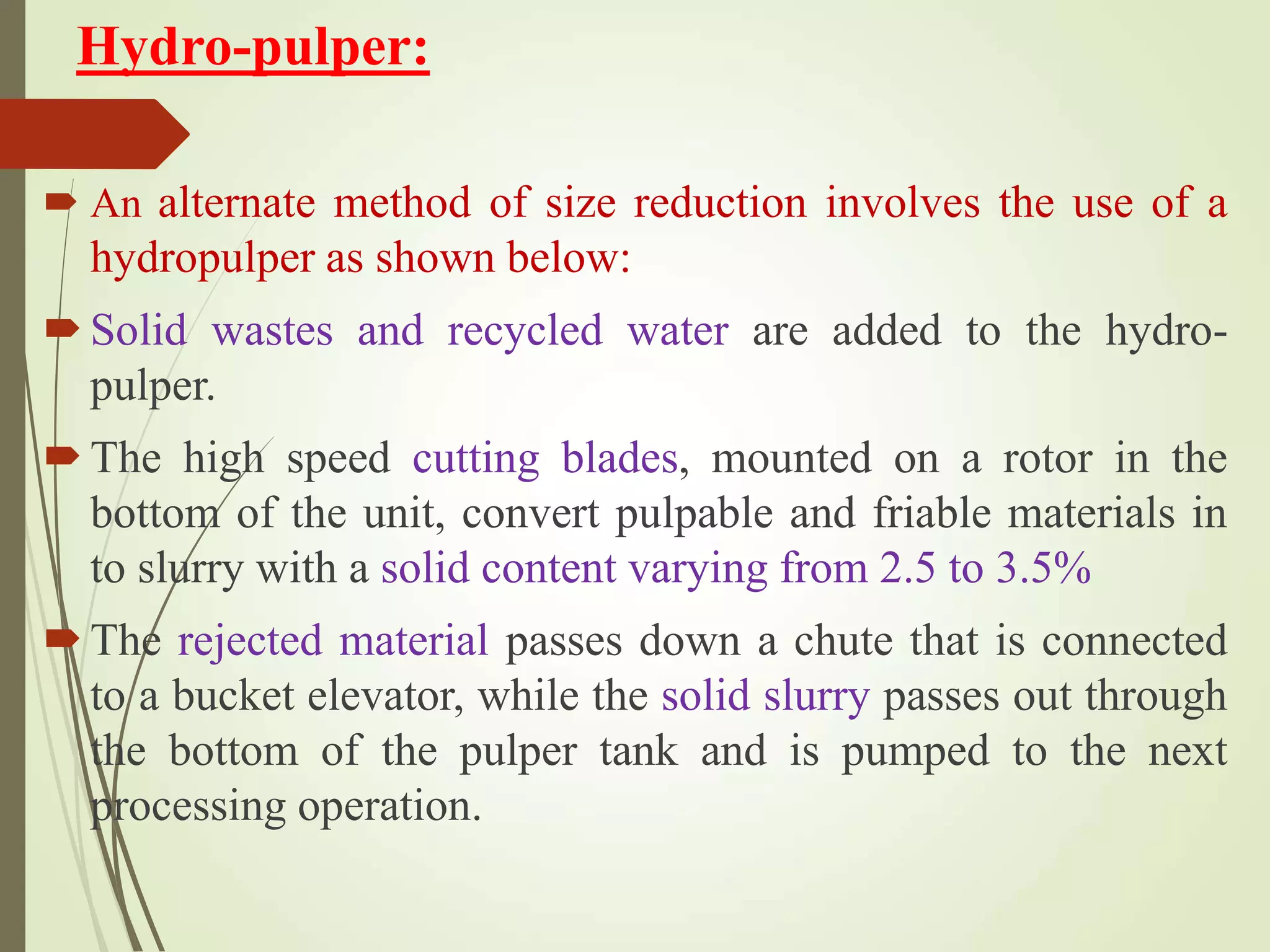 Processing of solid waste | PPT