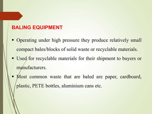 Processing of solid waste | PPT | Geology | Science
