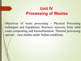 Processing of solid waste | PPT