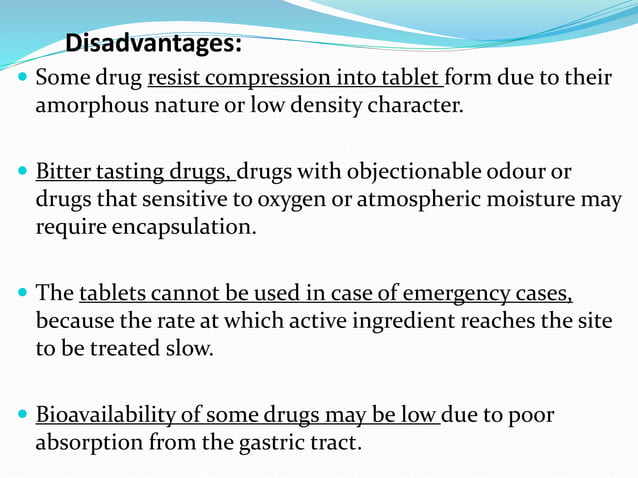 Processing of tablet | PPTX