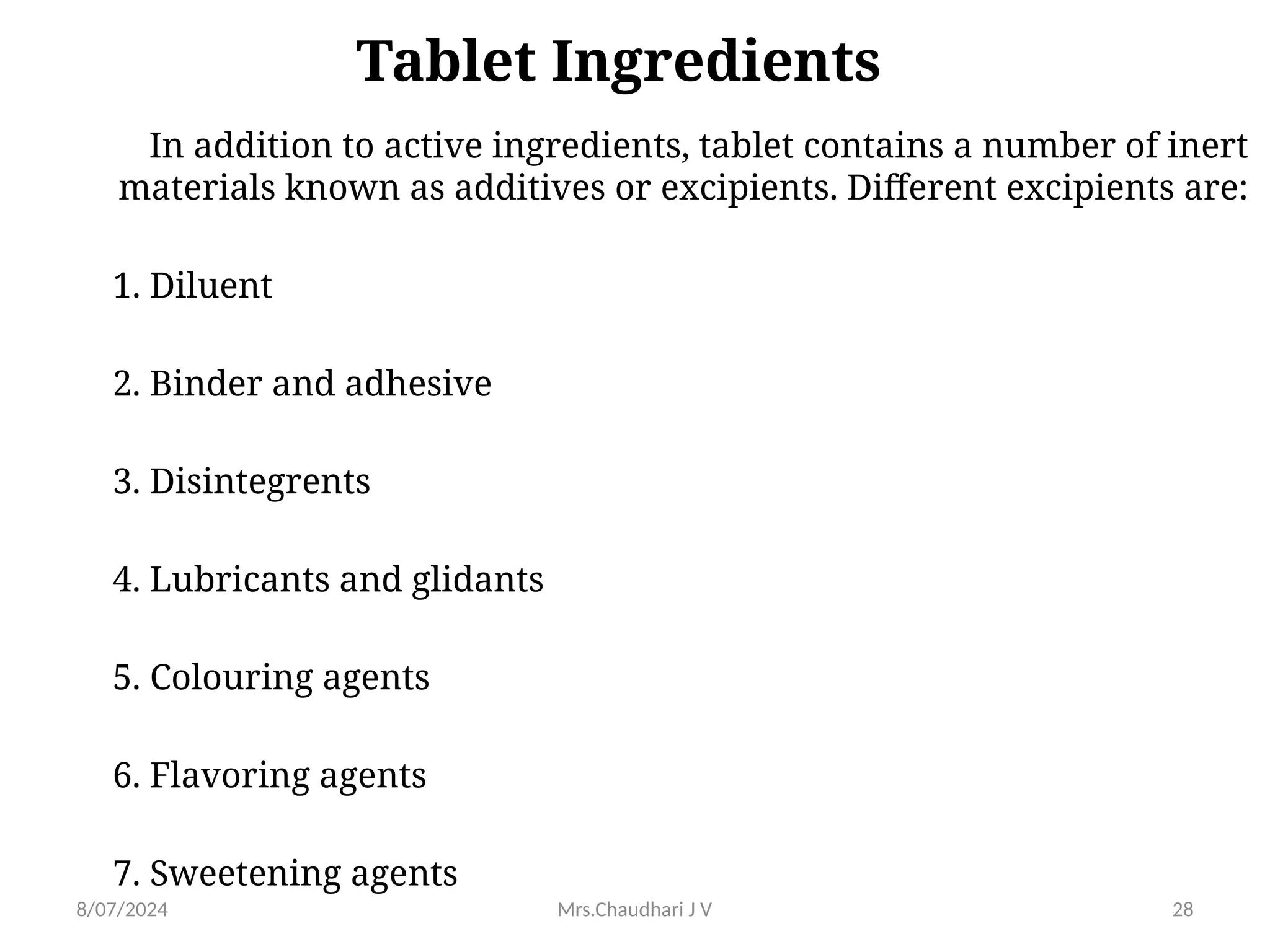 Tablets: Introduction, ideal characteristics of tablets, classification ...