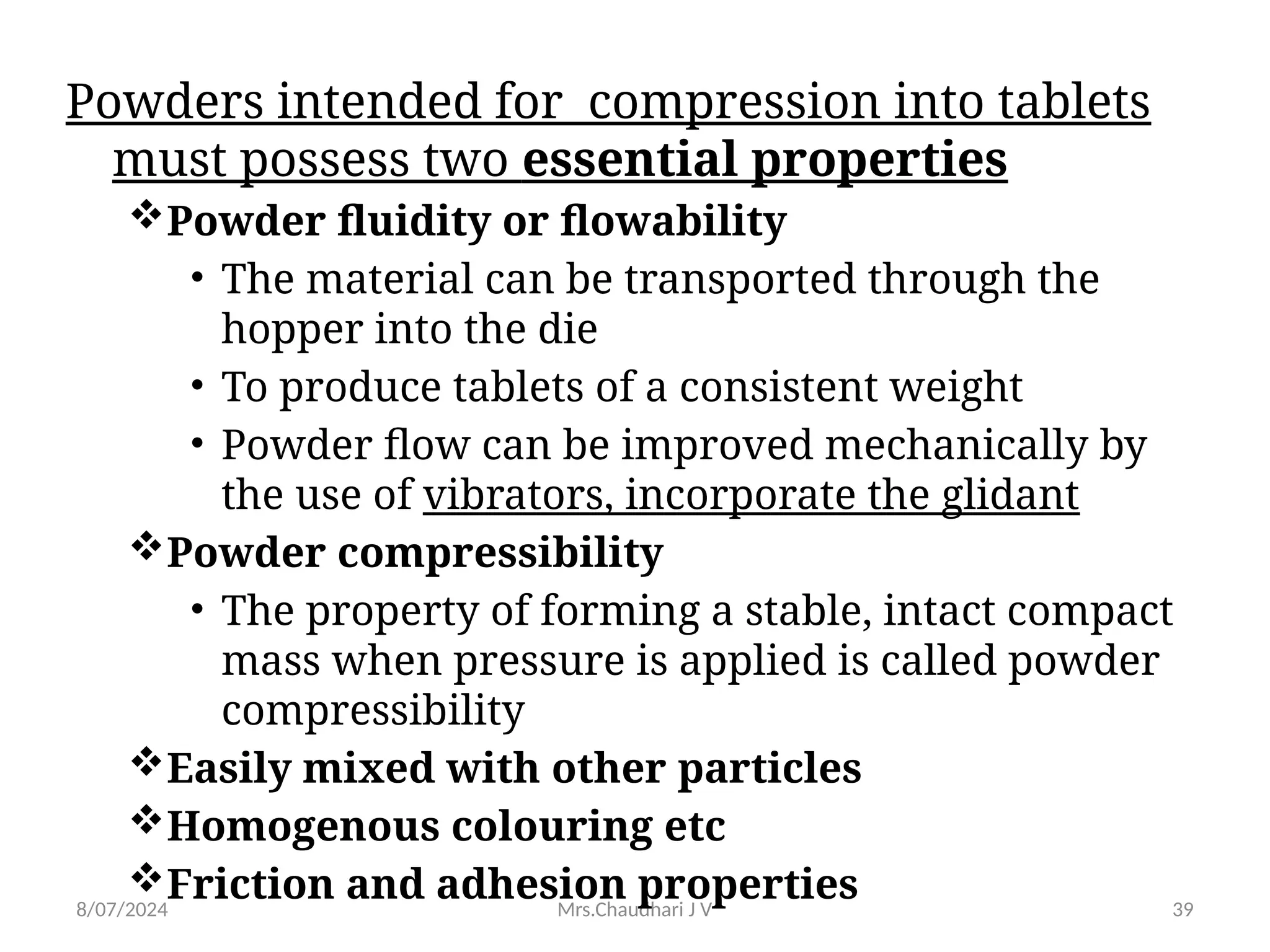 Tablets Introduction Ideal Characteristics Of Tablets Classification