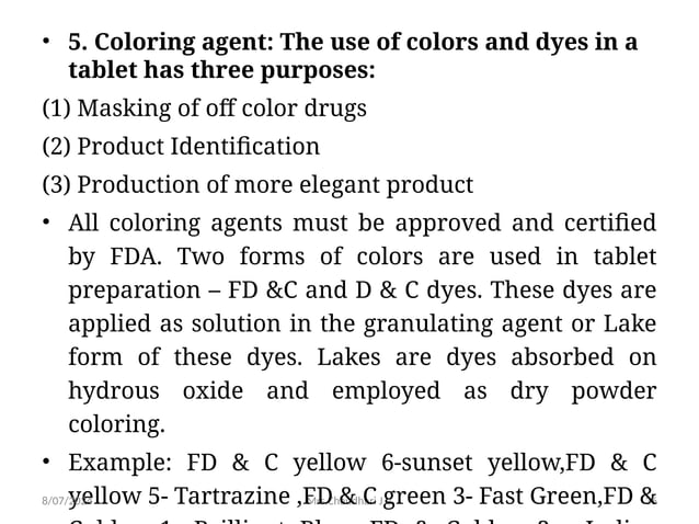 Tablets Introduction Ideal Characteristics Of Tablets Classification