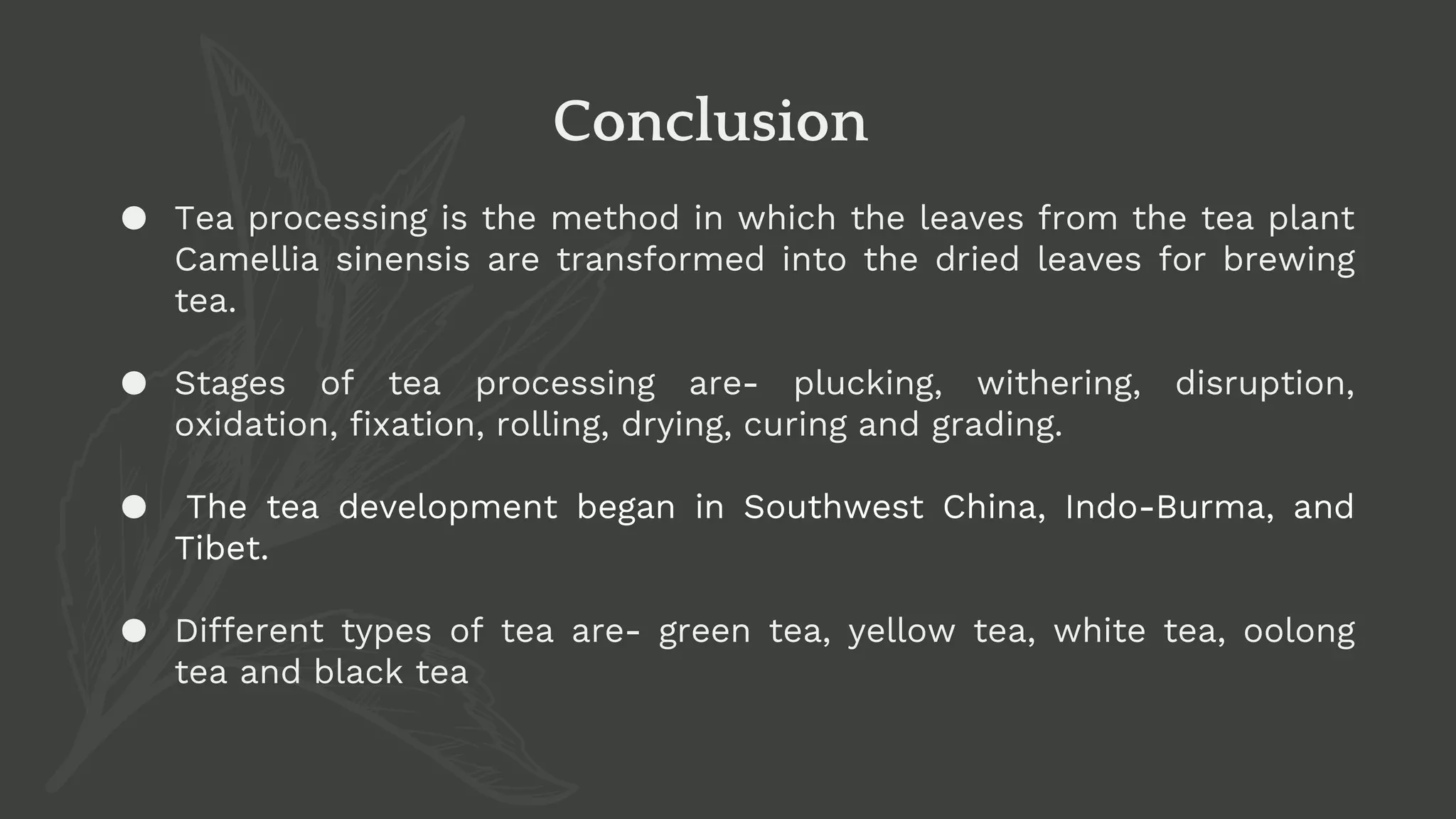 Processing Of Tea | PPTX