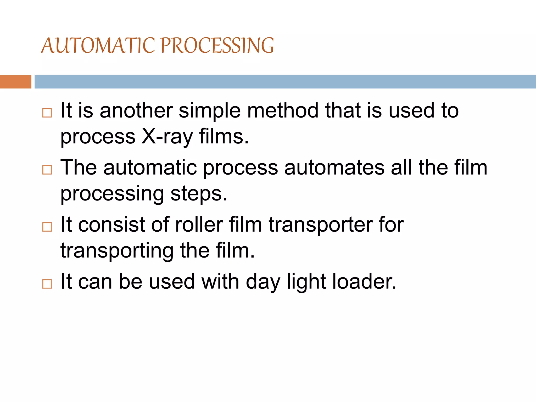 Processing of x ray film in oral radiology | PPTX