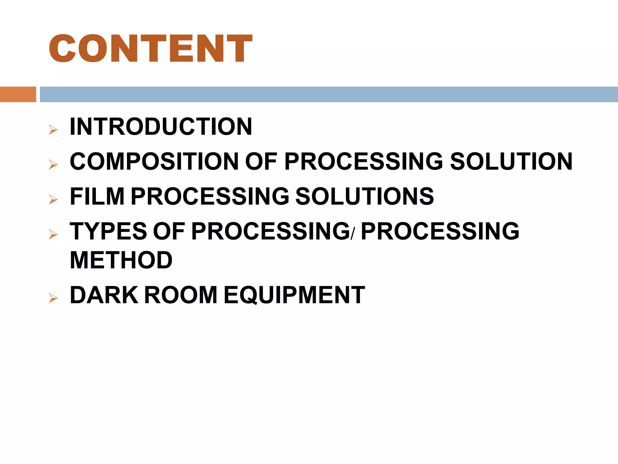 Processing of x ray film in oral radiology | PPTX