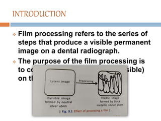 Processing of x ray film in oral radiology | PPTX