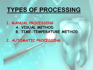 Processing of x ray film | PPTX