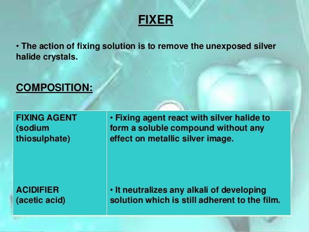 Processing of x ray film