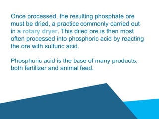 Processing Phosphates for Use in Fertilizers | PDF
