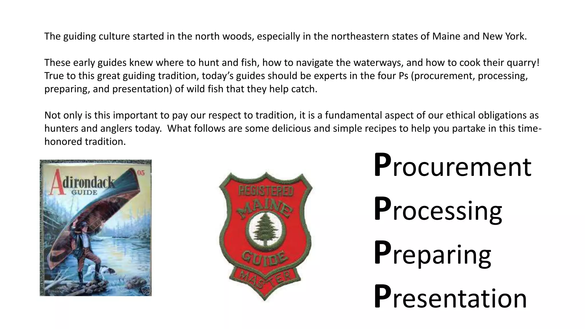 Processing, Preparing, and Presenting Fish and Game | PPTX