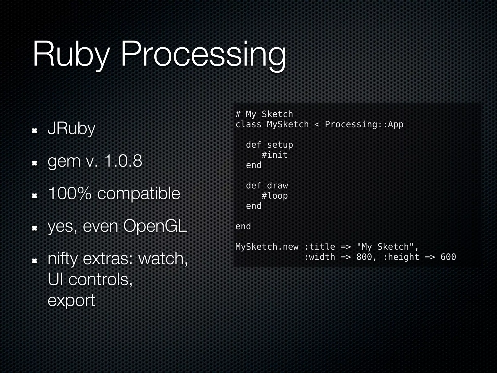 Processing presentation | KEY