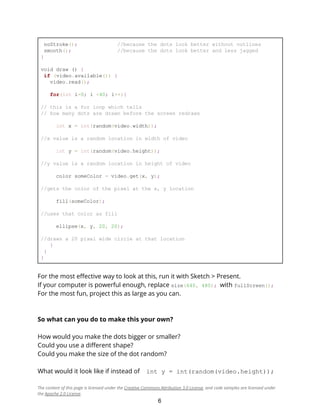 Elizabeth Perry: Processing programming language, part 2 | PDF