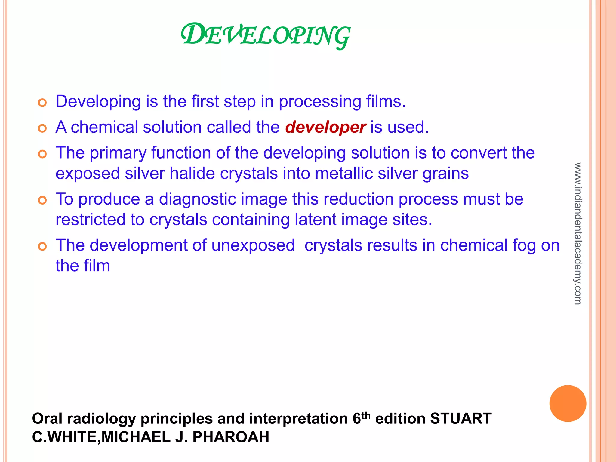 Processing x rays /endodontic courses | PPT