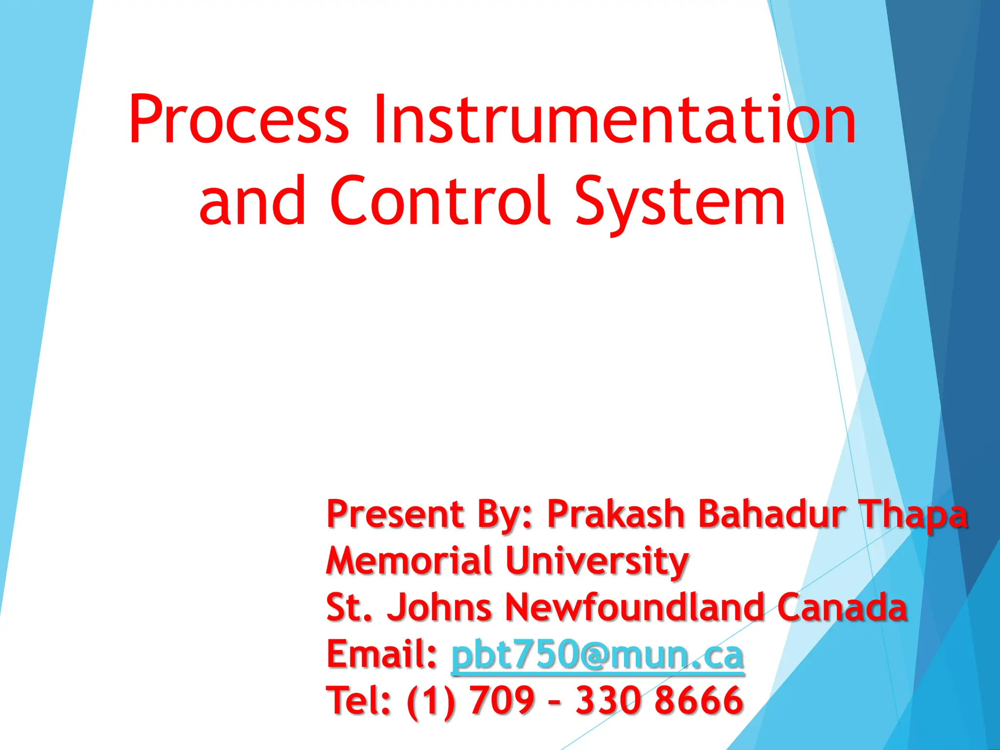 ProcessInstrumentationandControlSystem.ppt
