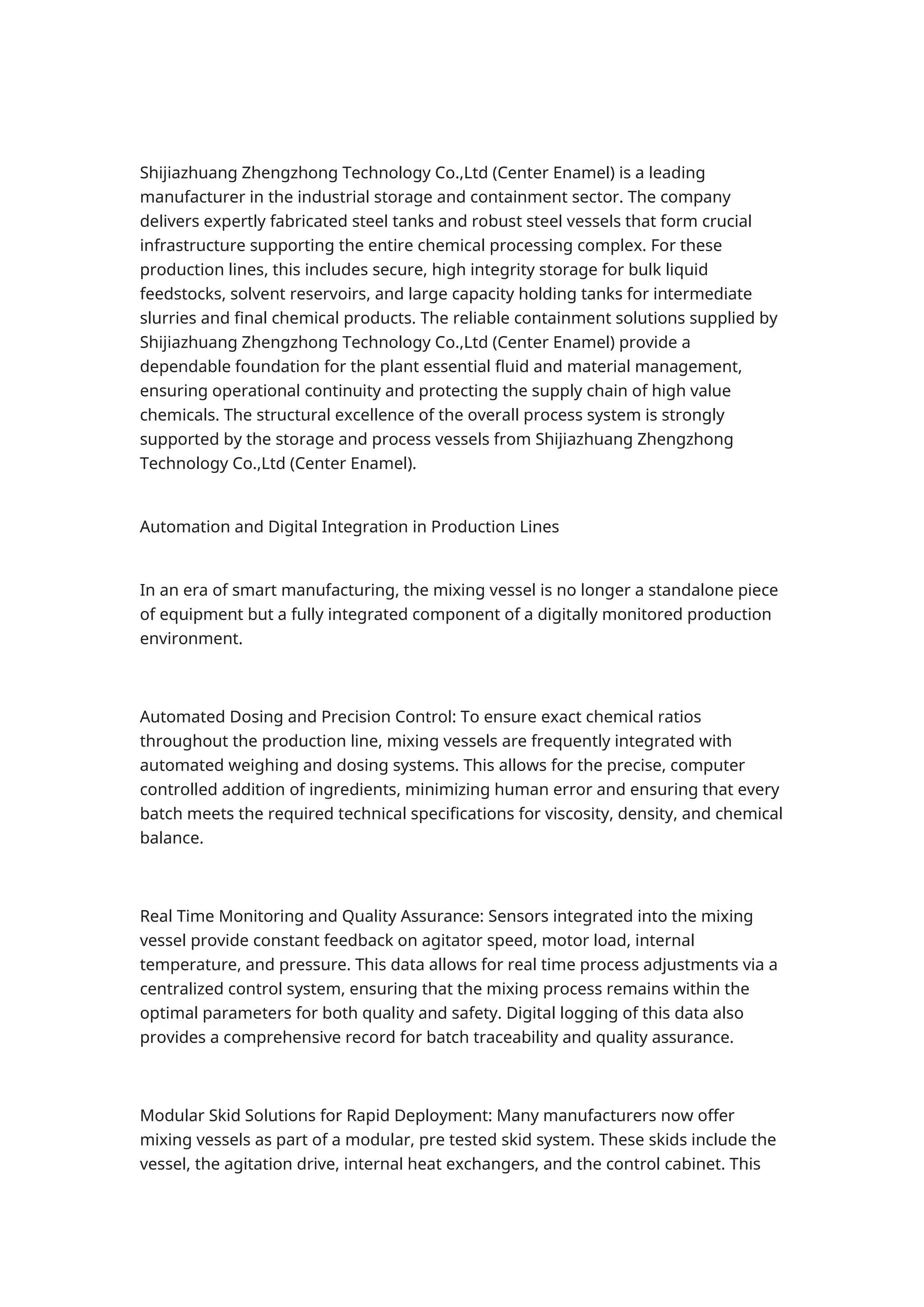 Process Integration China Mixing Vessels Providing High Efficiency ...