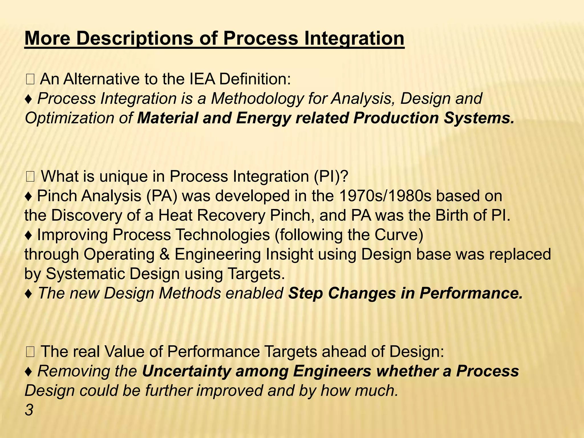 Process integration ppt | PPTX