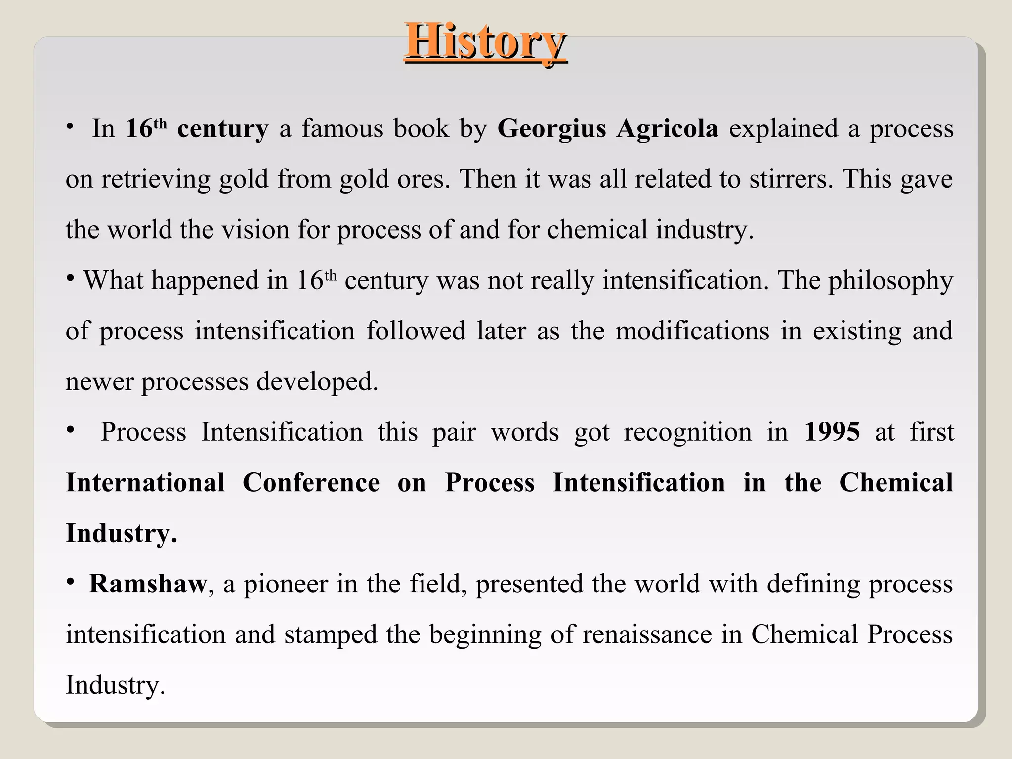 Process intensification | PPT