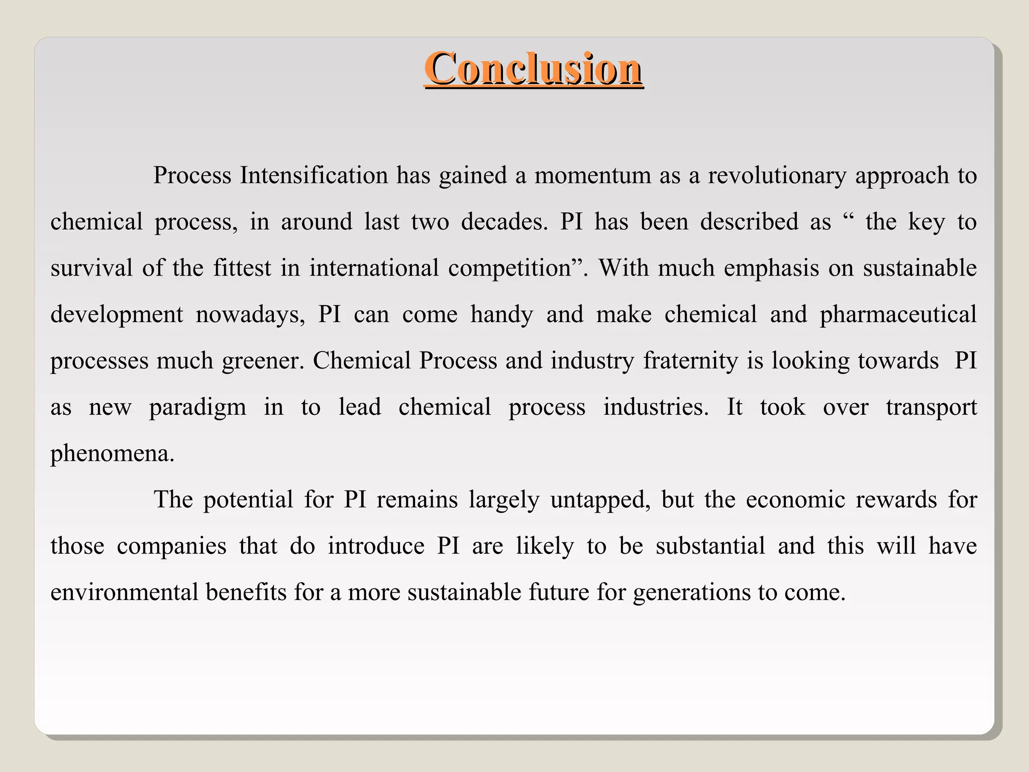 Process intensification | PPT