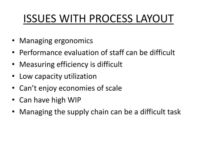 Process layout operations management | PPTX | Logistics | Business
