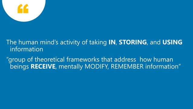 Information processing learning theory | PPT