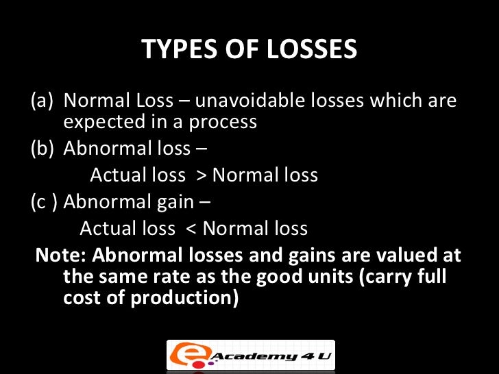 Process losses