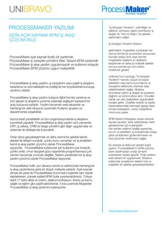 ProcessMaker BPM Yazılımı Sizin | PPTX