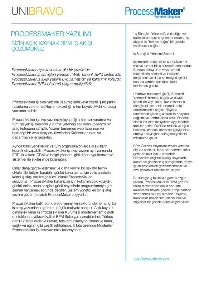 ProcessMaker BPM Yazılımı Sizin | PDF